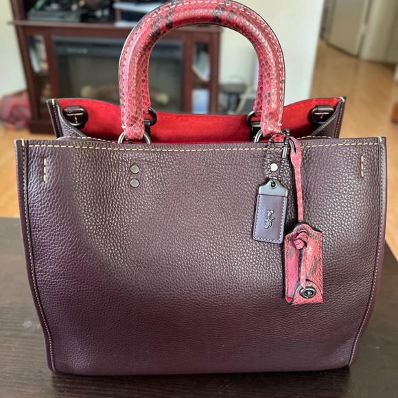 Coach | Bags | Coach Made To Order Rogue 36 W Python Handles | Poshmark